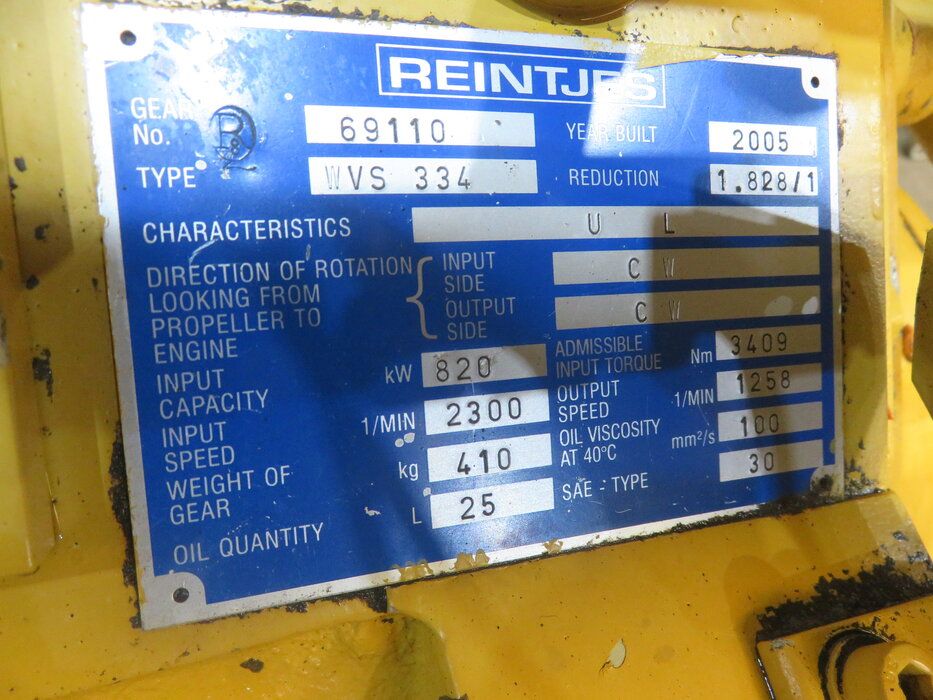 REINTJES WVS 334 Used Gearbox - POOL TRADING