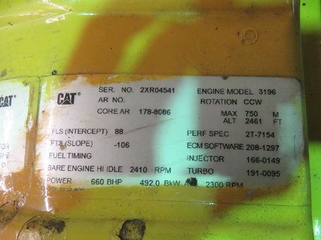 CATERPILLAR 3196 Diesel Engine - POOL TRADING