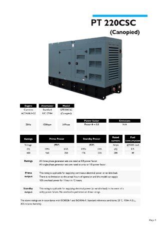 CUMMINS 200 kVA - Generator Set - Canopy Generator set - POOL TRADING